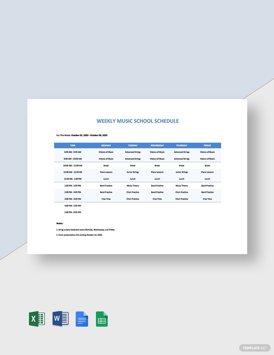 Editable Weekly School Schedule Template Download In Word Google