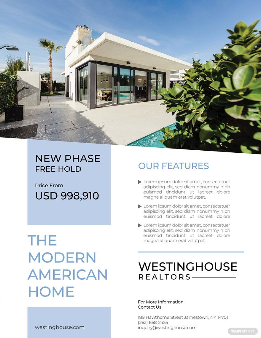 Free Modern Real Estate Service Flyer Template - Illustrator, Word ...