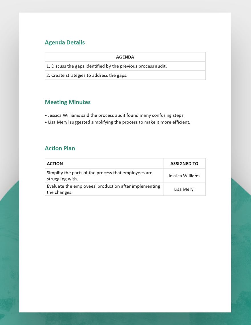 Management Review Meeting Minutes Template - Word, Google Docs, Apple ...