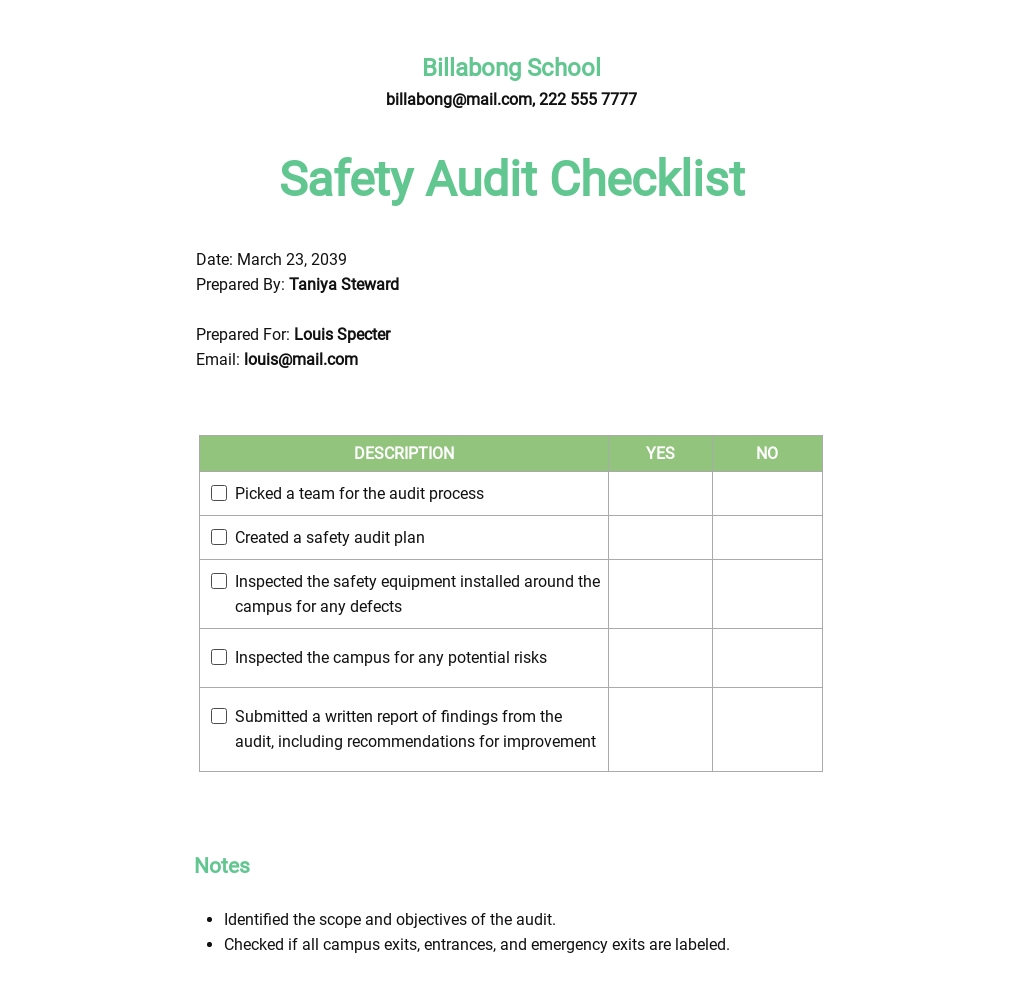 5+ Student Checklist Templates - Free Downloads | Template.net