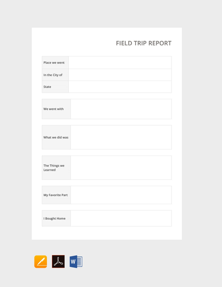 7+ Field Report Templates - PDF ,Word, Apple Pages, Google Docs