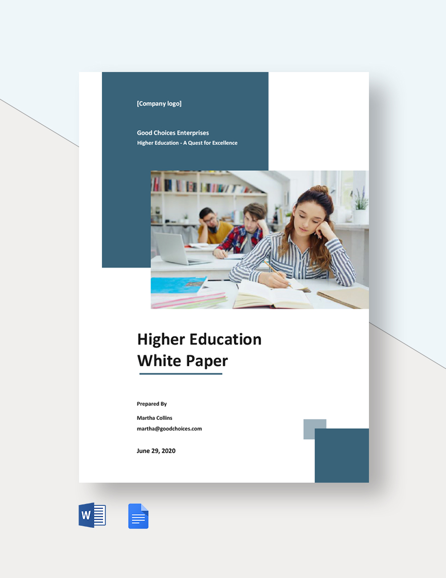 Inclusive Education White Paper Template Google Docs Word Template Inclusive Education White Paper Template Google Docs Word Template