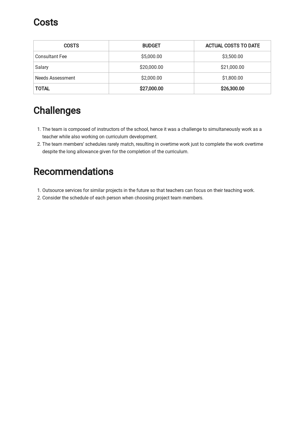 End Of Year School Report Template Free PDF Word Google Docs