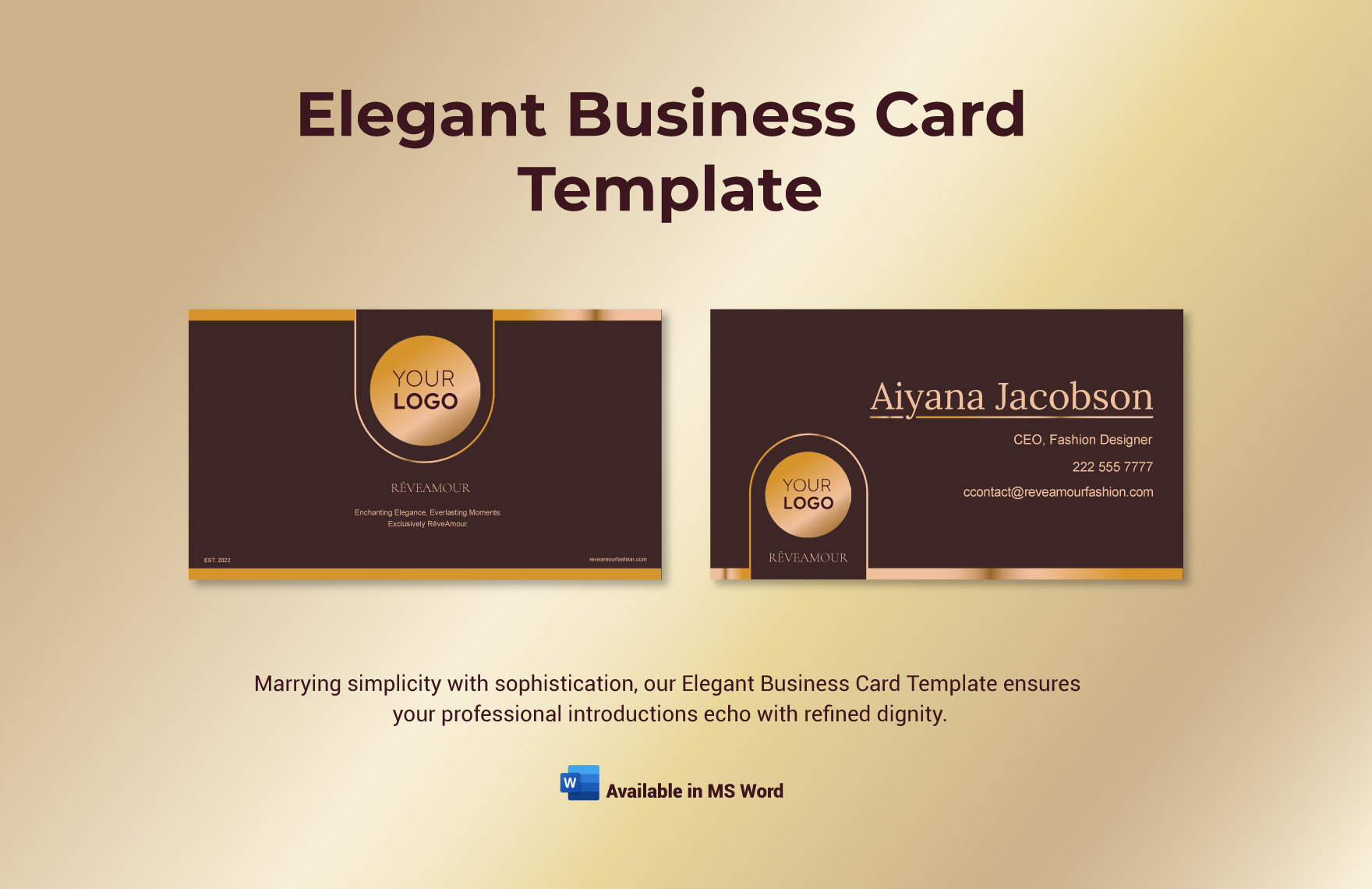 Business Cards Template Word