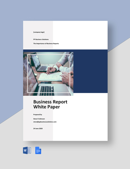 Business Report White Paper Template