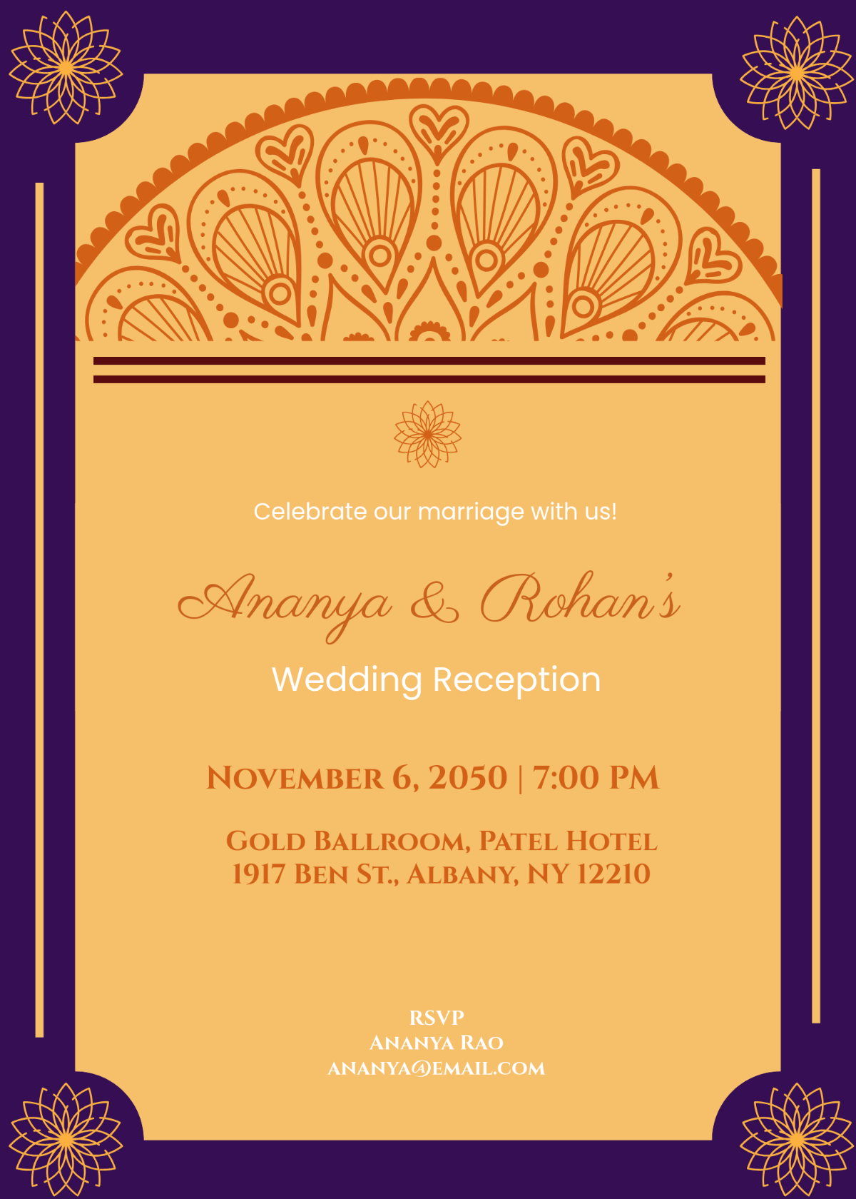 Free Wedding Reception Invitation Templates Editable And Printable
