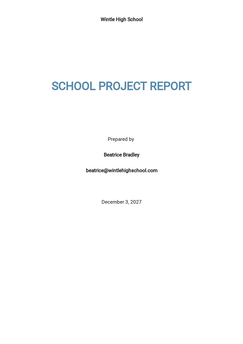 8 FREE School Report Templates Edit Download Template