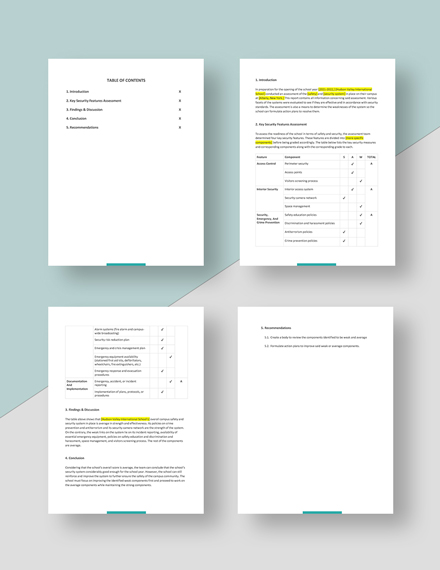 Free Sample School Report Template - Google Docs, Word | Template.net