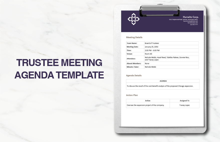Trustee Meeting Minutes Template - Google Docs, Word, Apple Pages, PDF ...