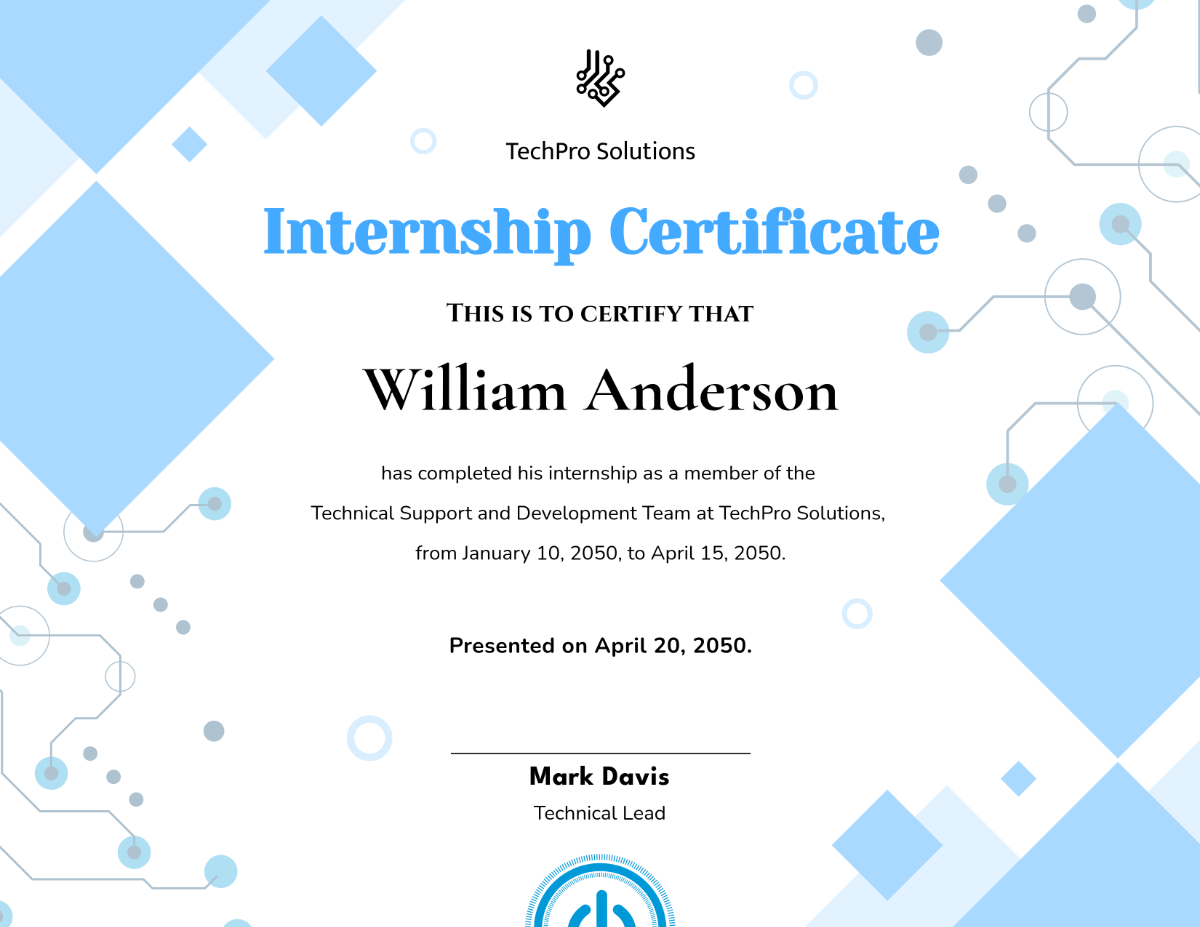 Free Internship Recognition Certificate Template To Edit Online