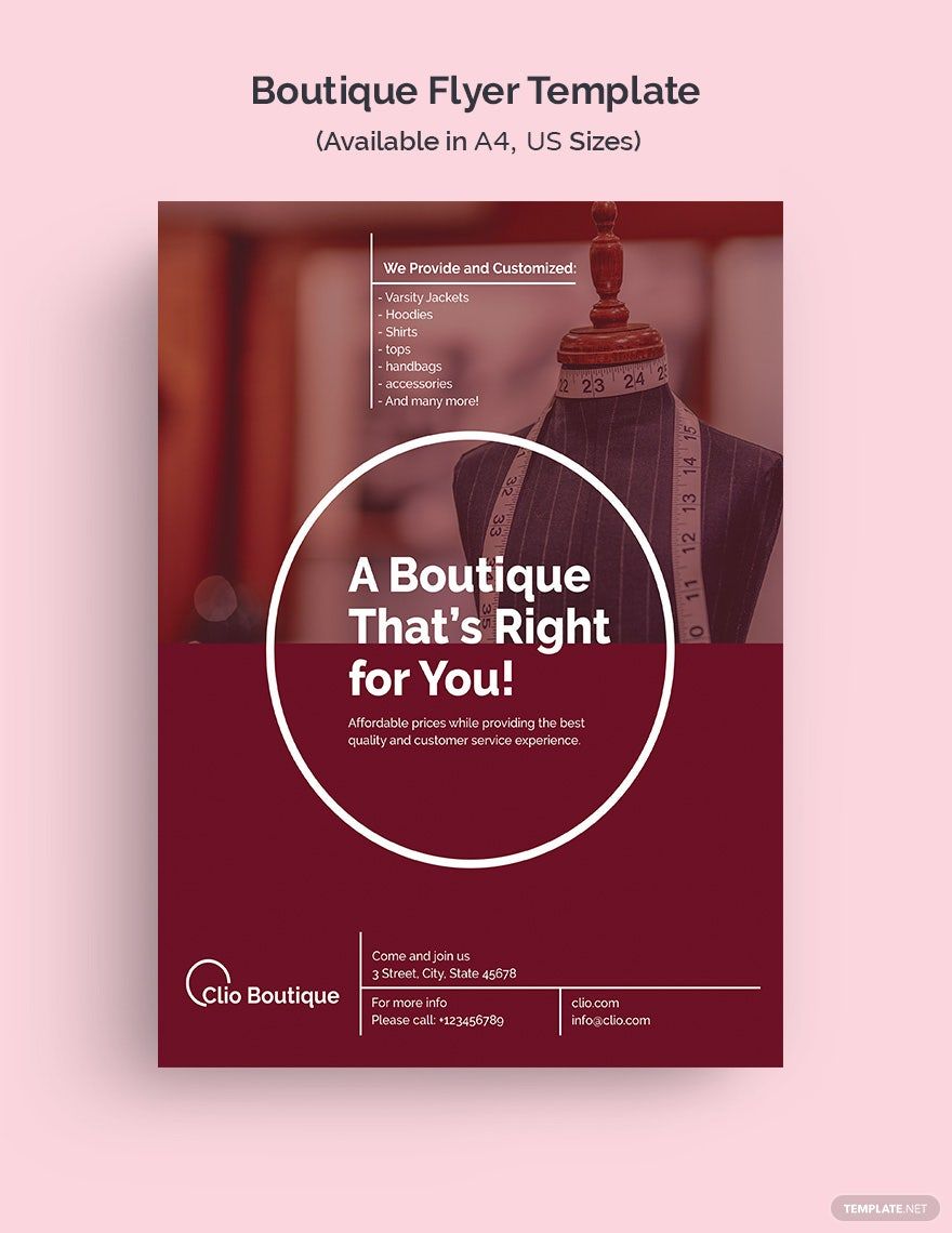 Boutique Flyer Template Download In Illustrator PSD InDesign 