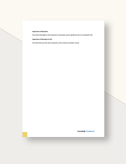 Simple Education White Paper Template - Google Docs, Word | Template.net
