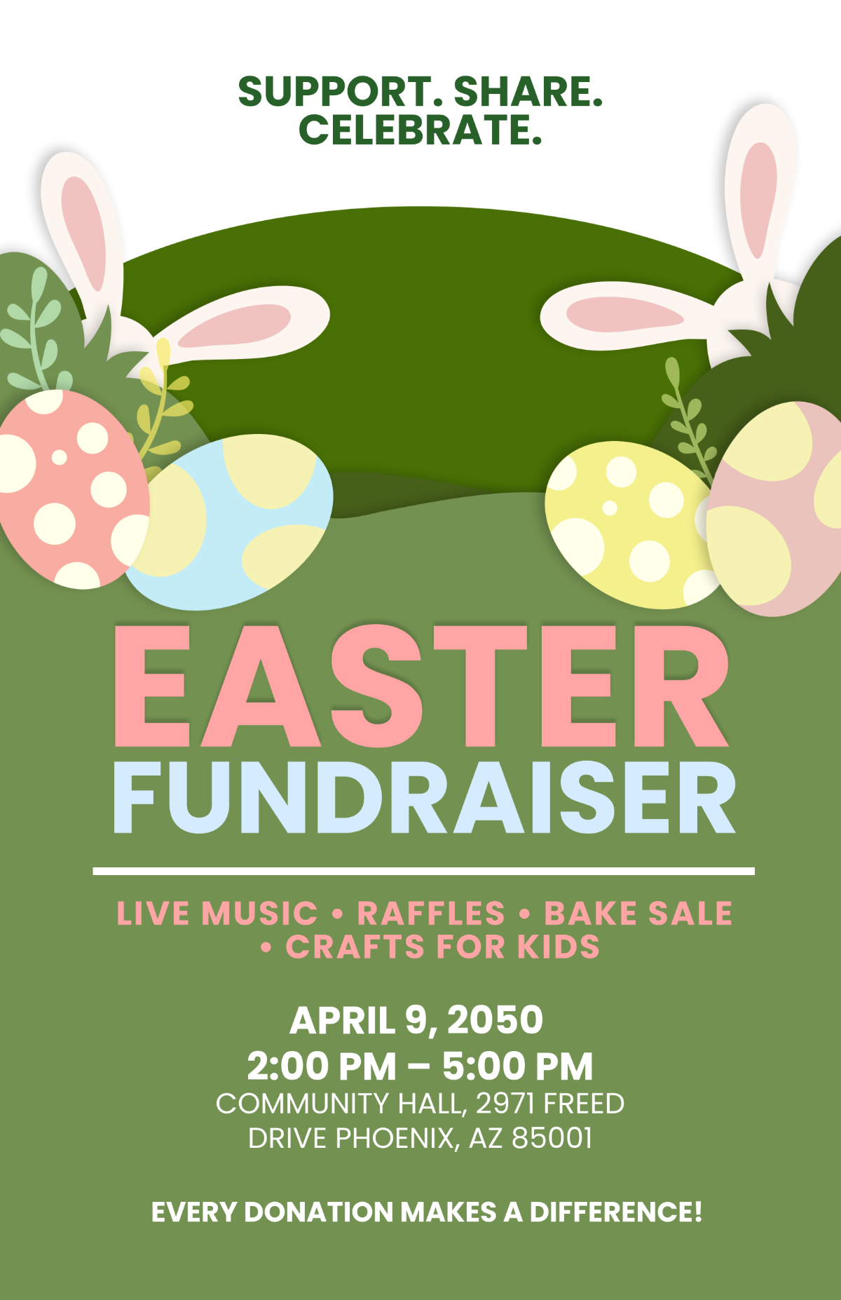 Free Easter Celebration Poster Template To Edit Online