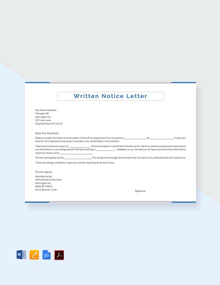 237+ FREE Notice Templates [Edit & Download] | Template.net