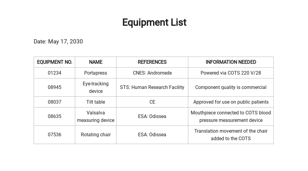 FREE Wedding List Template - Word (DOC)