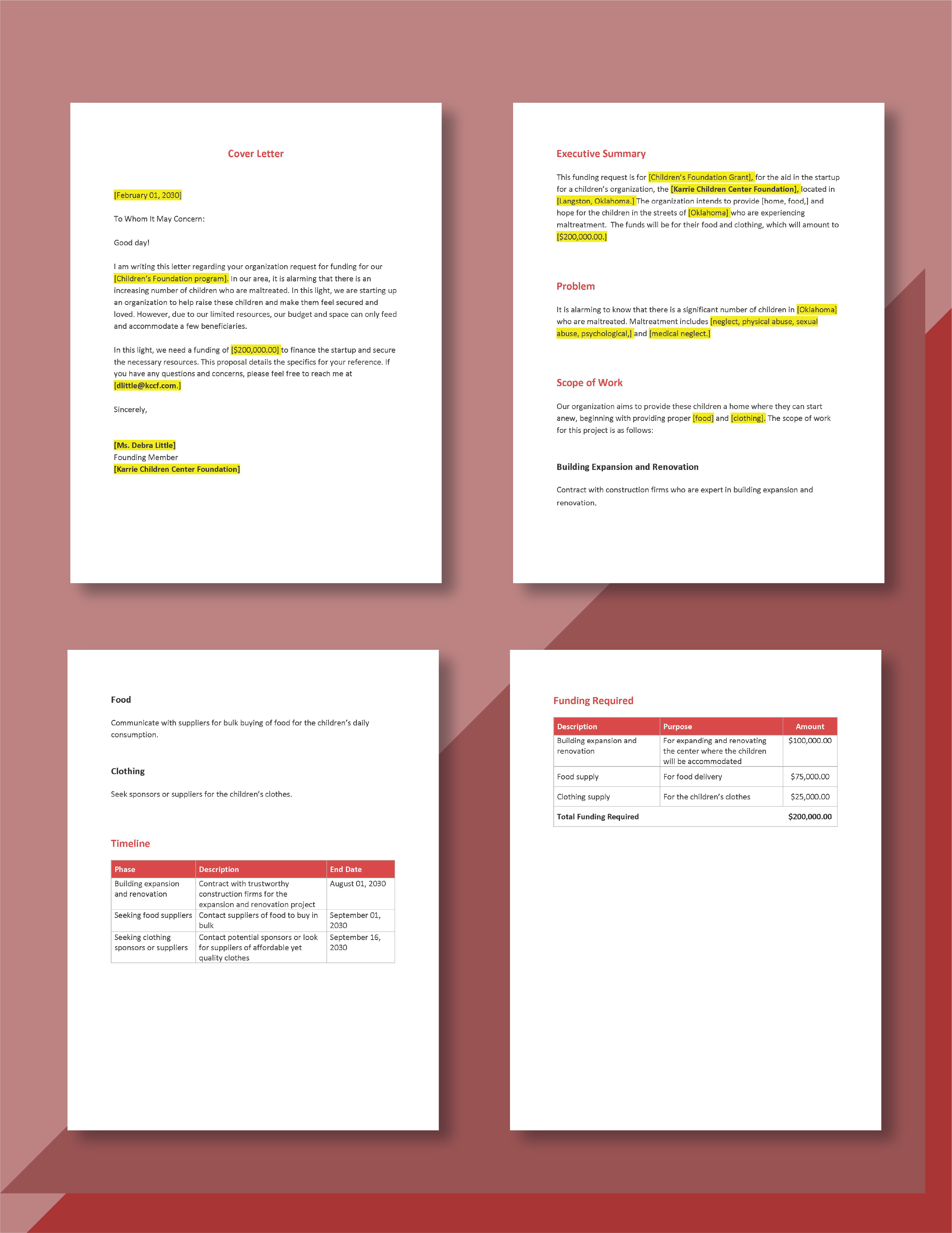 Startup Funding Proposal Template - Google Docs, Word, Apple Pages ...