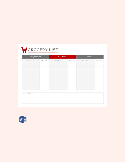 Free Grocery Shop Price List Template - Google Docs, Word | Template.net