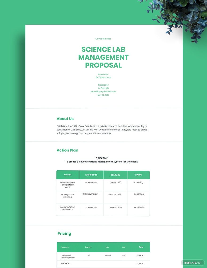 Facilities Management Proposal Template - Google Docs, Word, Apple ...