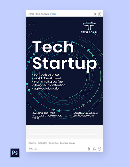 Tech Startup Instagram Post Template - Download in PSD | Template.net