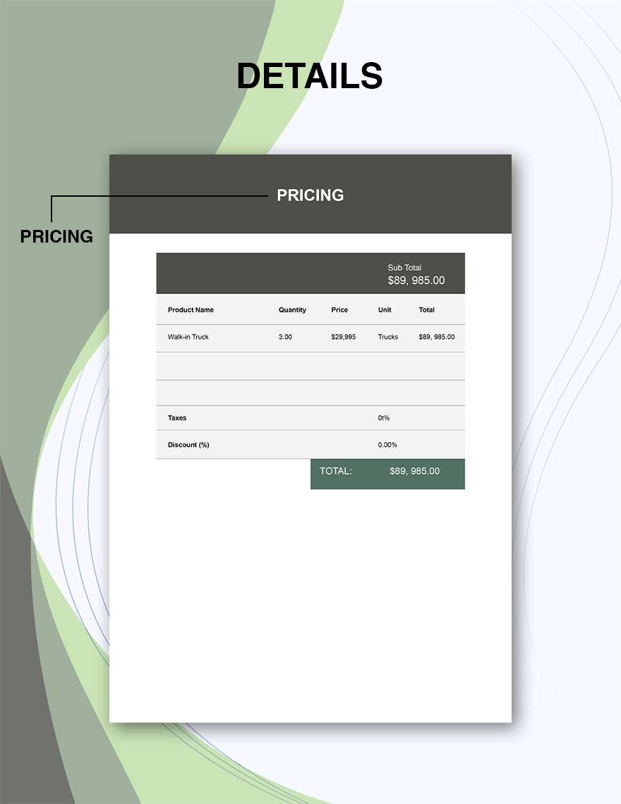 Vehicle Purchase Proposal Template - Google Docs, Word, Apple Pages ...