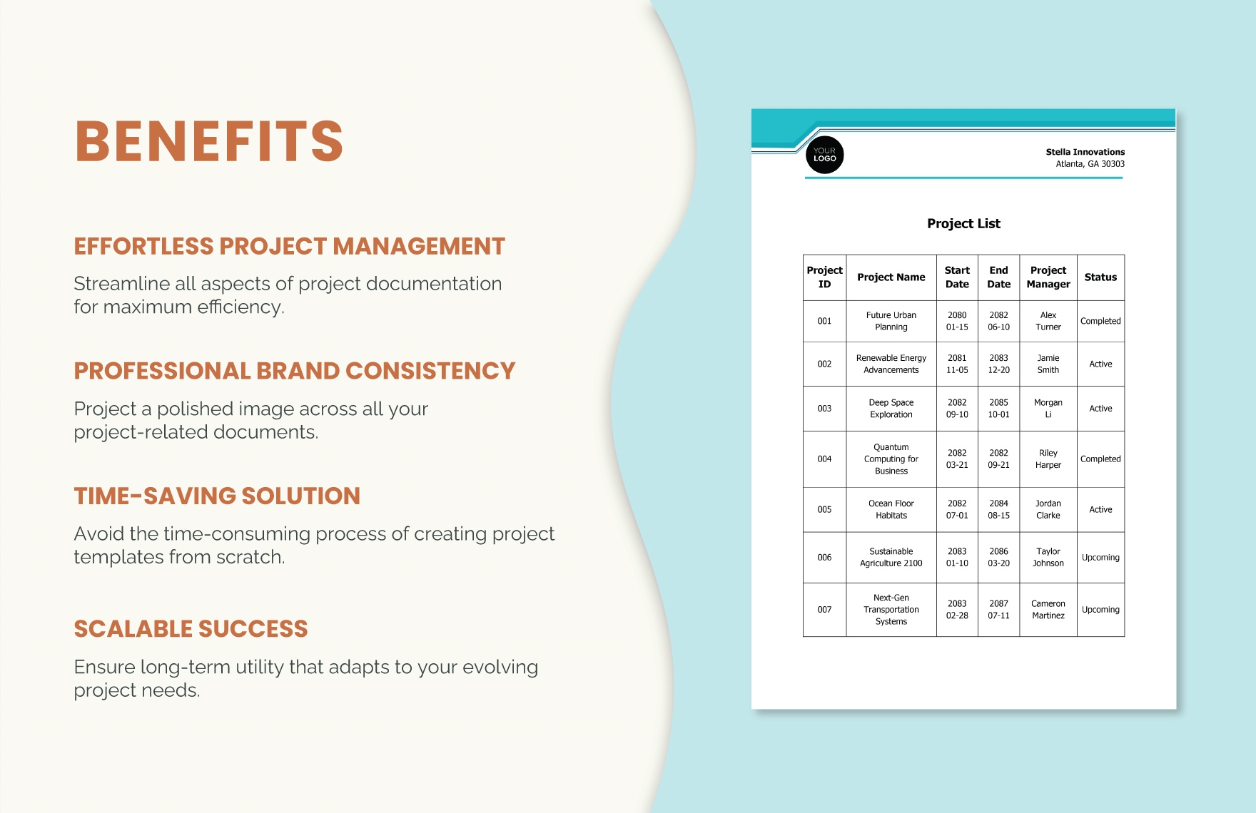 Project List Template - Download in Word, Google Docs, PDF | Template.net