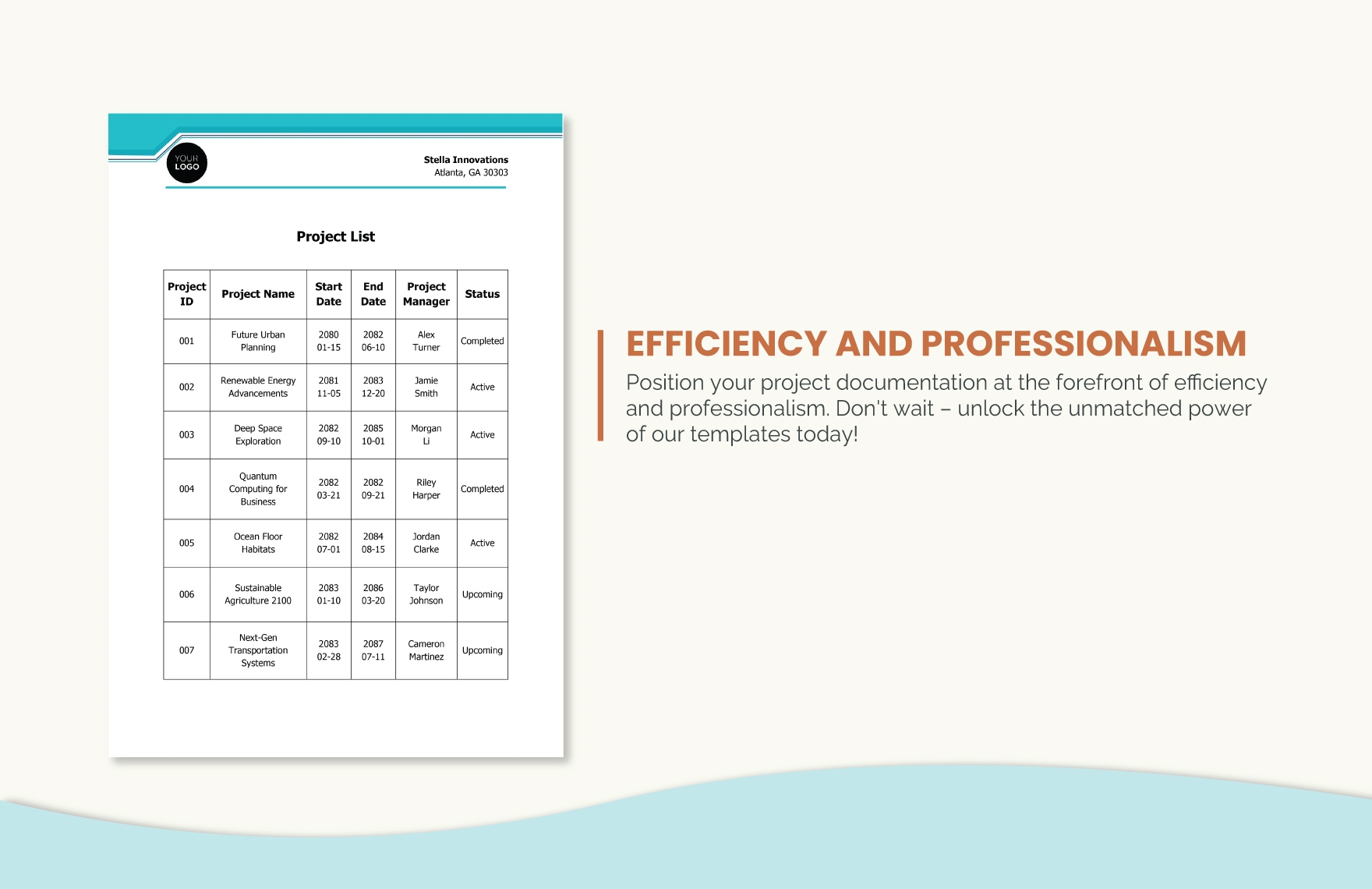 Project List Template - Download in Word, Google Docs, PDF | Template.net