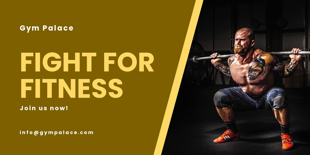 Gym Twitter Post Template - PSD | Template.net