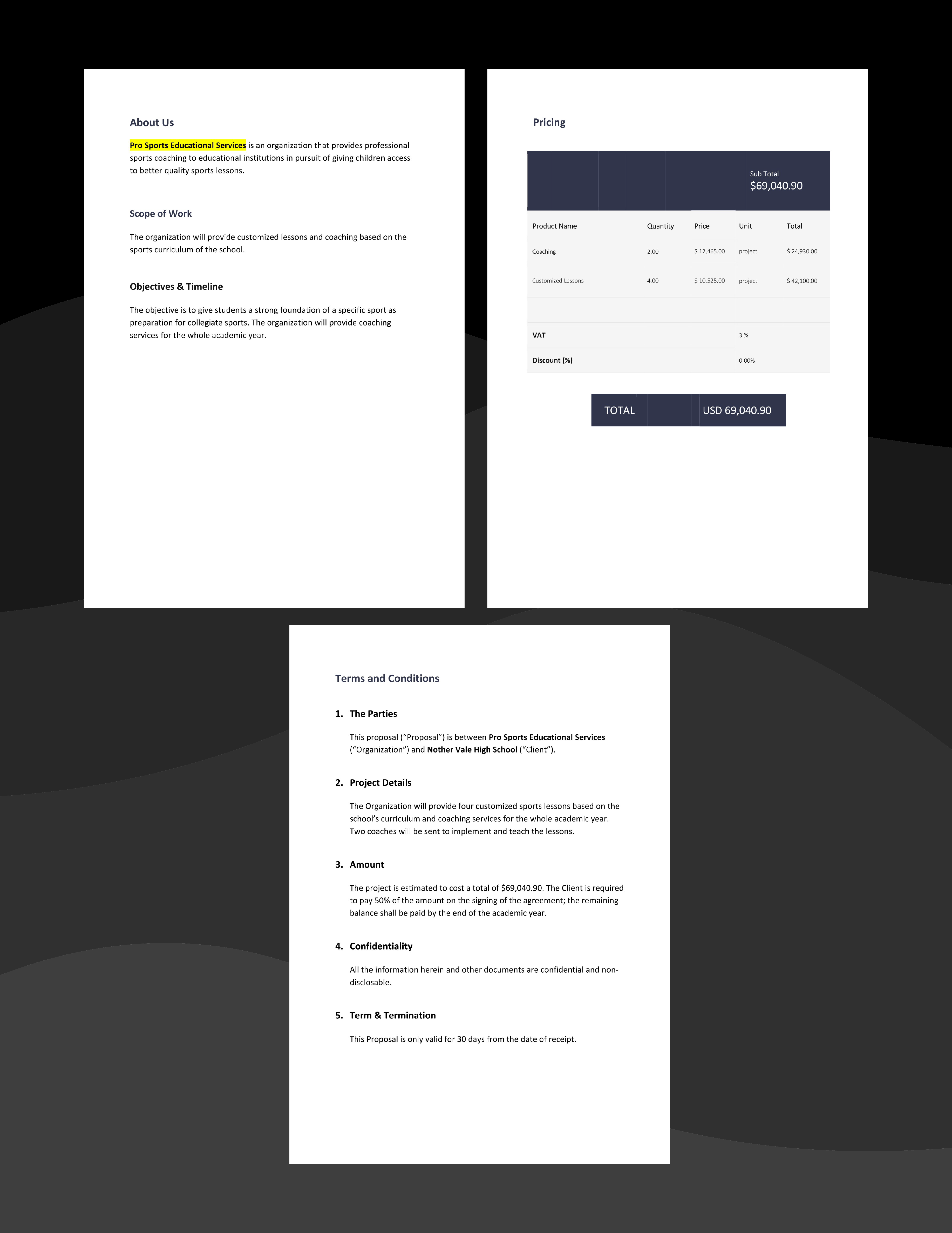 Sports Coaching Proposal Template - Google Docs, Word, Apple Pages ...