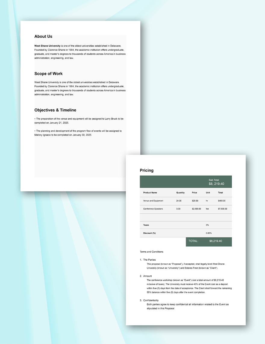 Conference Workshop Proposal Template - Google Docs, Word, Apple Pages ...