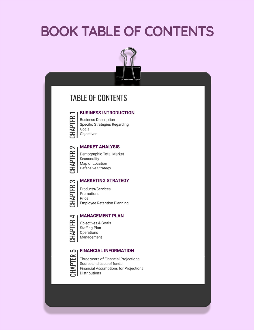 Book Table Of Contents Template Download In Word Google Docs Apple Pages Template