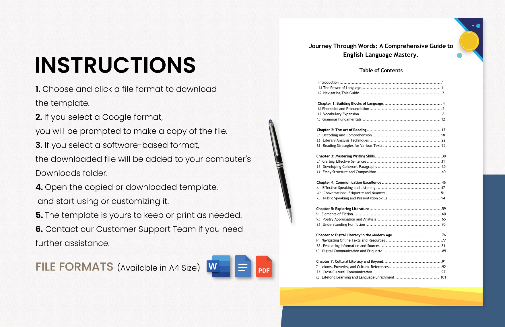 Book Table of Contents Template - Download in Word, Google Docs, PDF ...