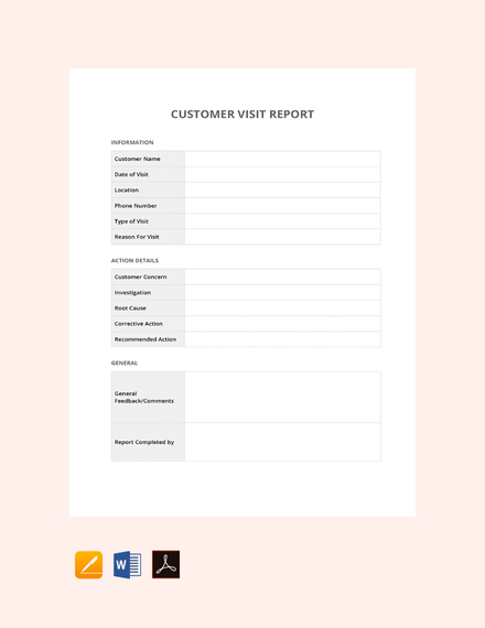 21+ Visit Report Templates - Word, PDF, Doc, Apple Pages Format Download