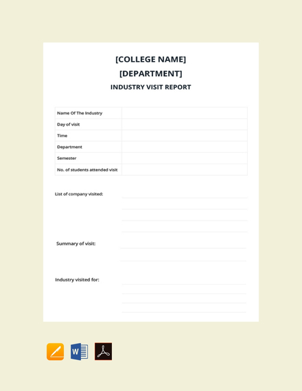 21+ Visit Report Templates - Word, PDF, Doc, Apple Pages Format Download