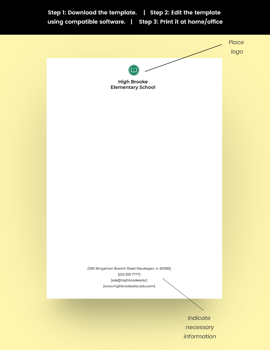 Education School Letterhead Template - Google Docs, Word | Template.net
