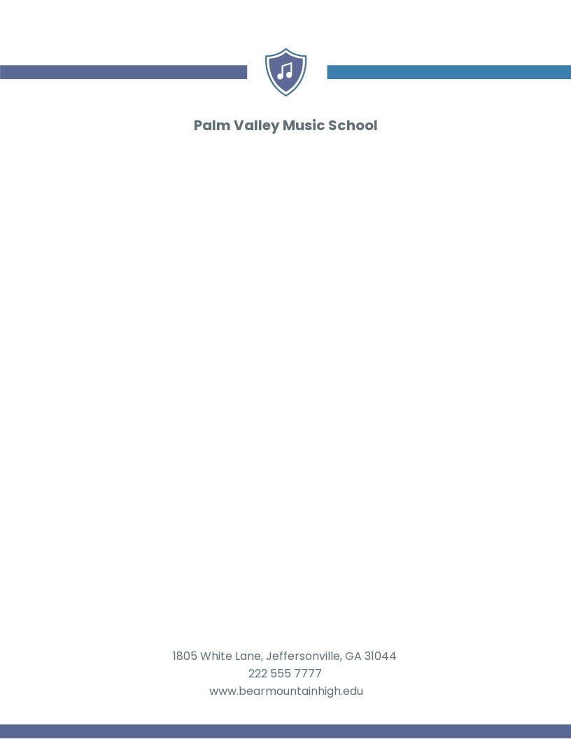 Pharmacy School Letterhead Template