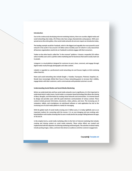 Sample Social Media White Paper Template - Google Docs, Word | Template.net