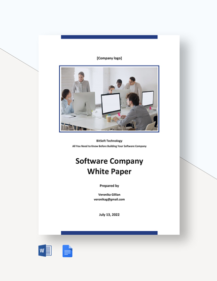 FREE Sample Company White Paper Template - Word (DOC) | Google Docs