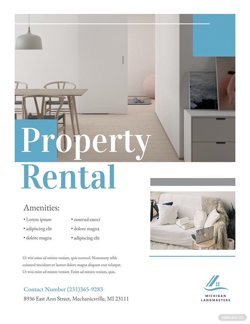 Property Management Flyer Publisher Templates Design Free Download 