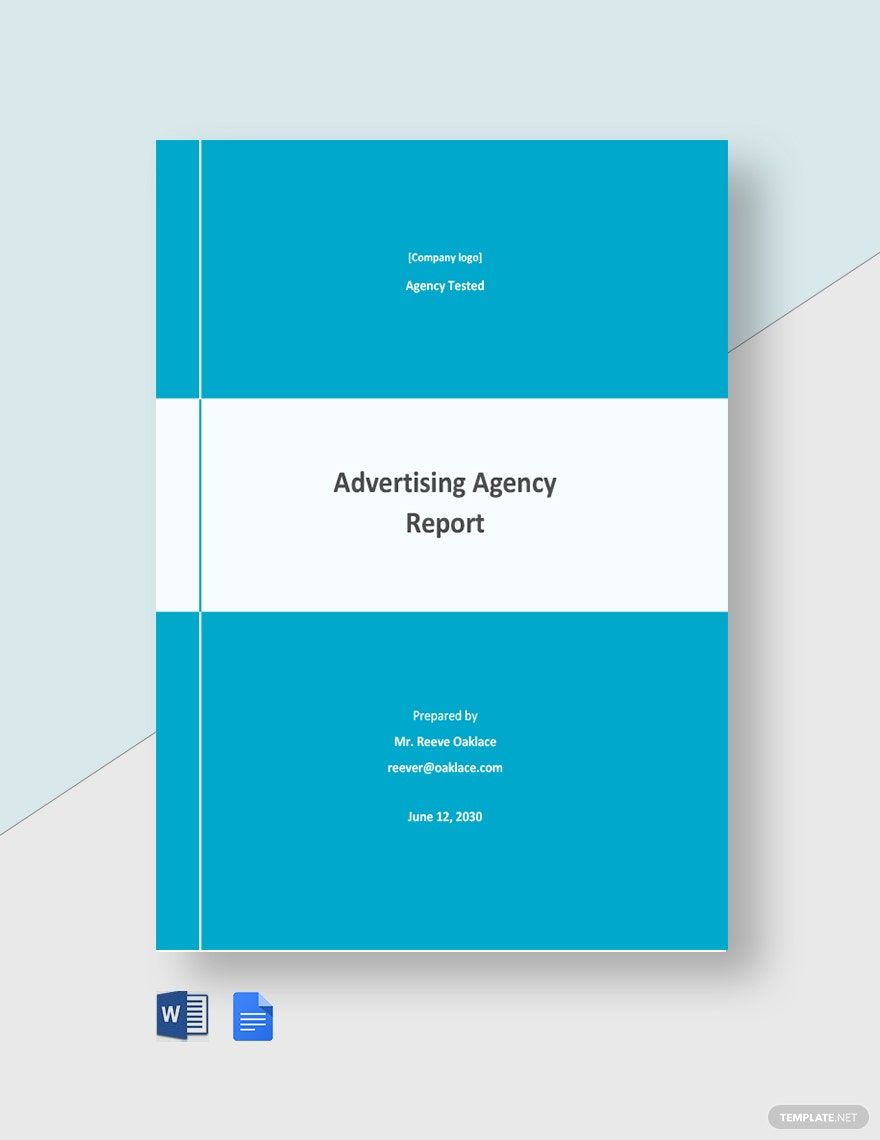 Free Simple Advertising Agency Report Template - Google Docs, Word ...