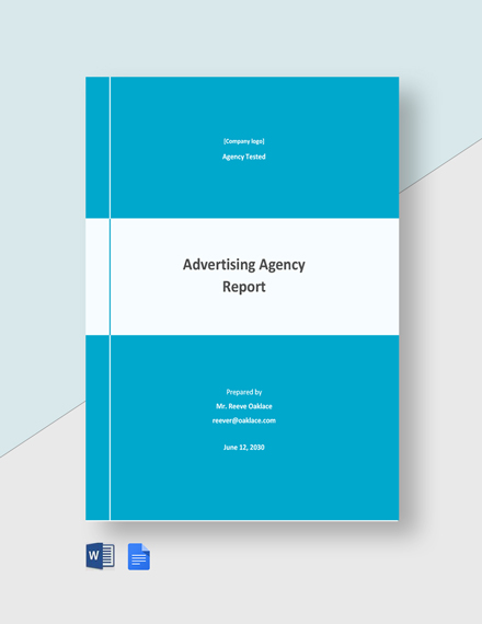 Free Simple Advertising Agency Report Template - Google Docs, Word ...