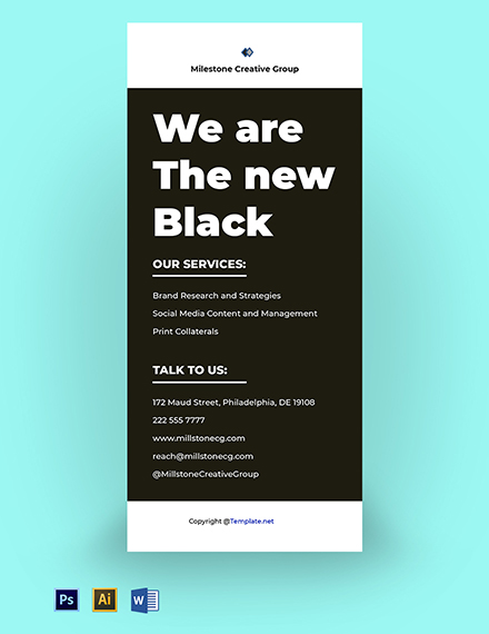 Free Simple Building Construction Rack Card Template - Illustrator ...