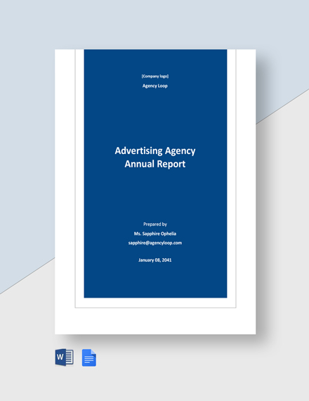 Free Simple Advertising Agency Report Template - Google Docs, Word ...