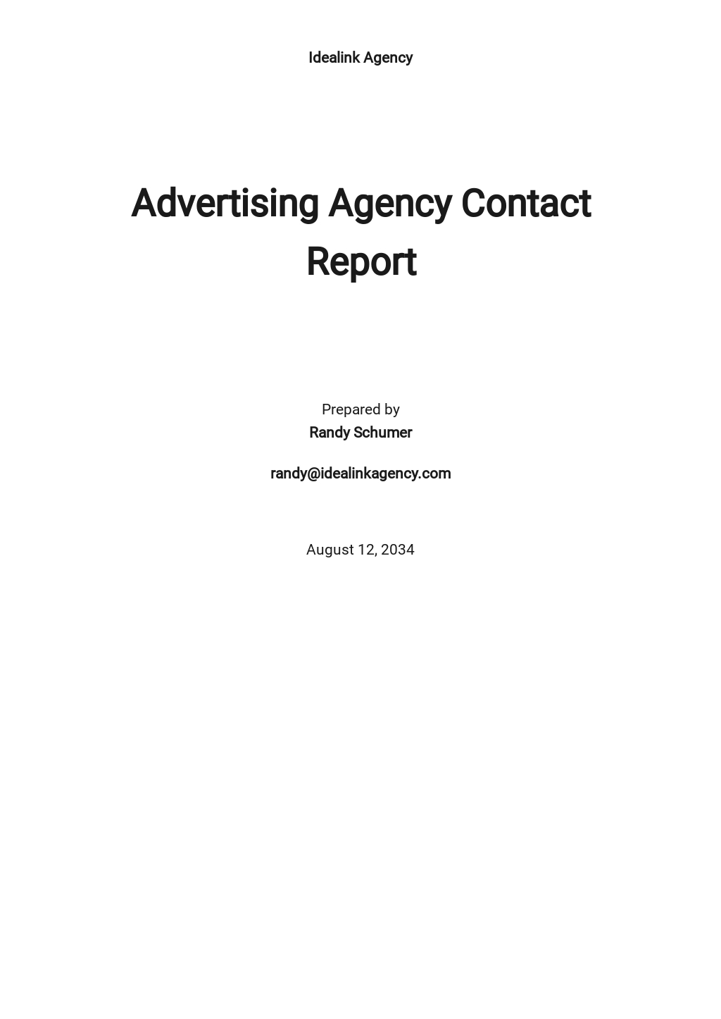 Parent Contact Report Template - Google Docs, Word | Template.net