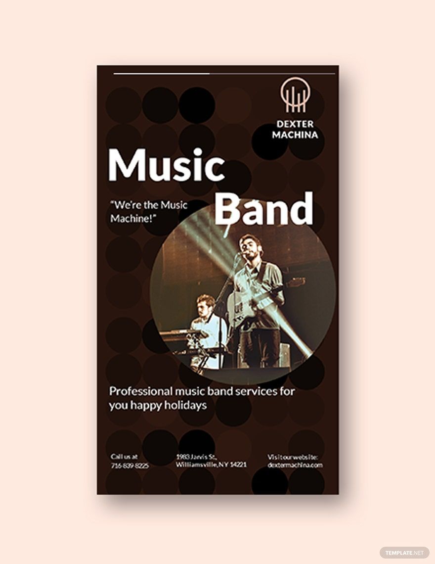 Music Band Instagram Story Template PSD Template
