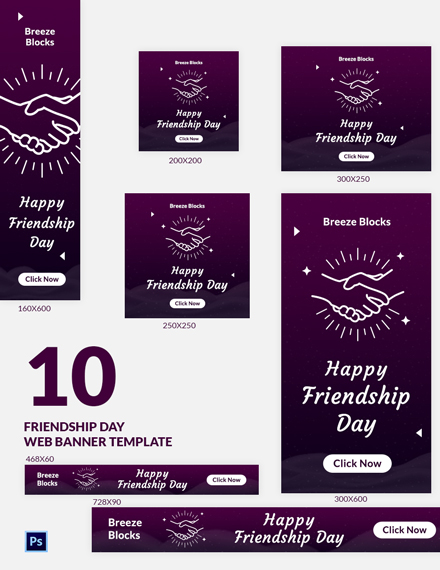 Friendship Day Banner Template - PSD | Template.net