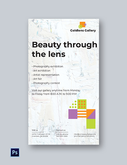 Photo Art Gallery Instagram Post Template - Download in PSD | Template.net