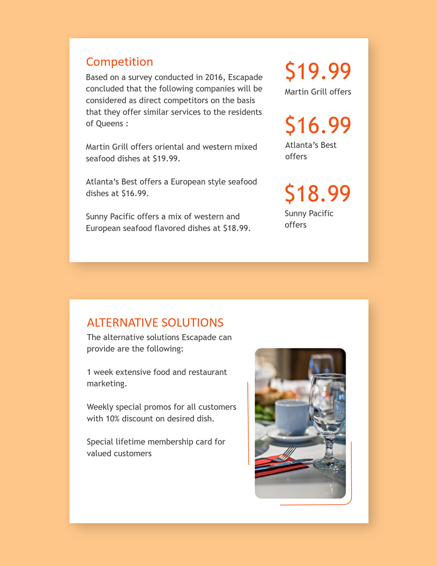 Restaurant Pitch Deck Template Apple Keynote PowerPoint Template