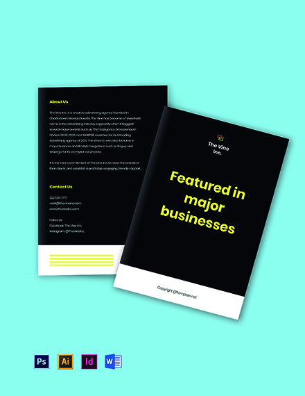 Bifold basic advertising agency brochure Template