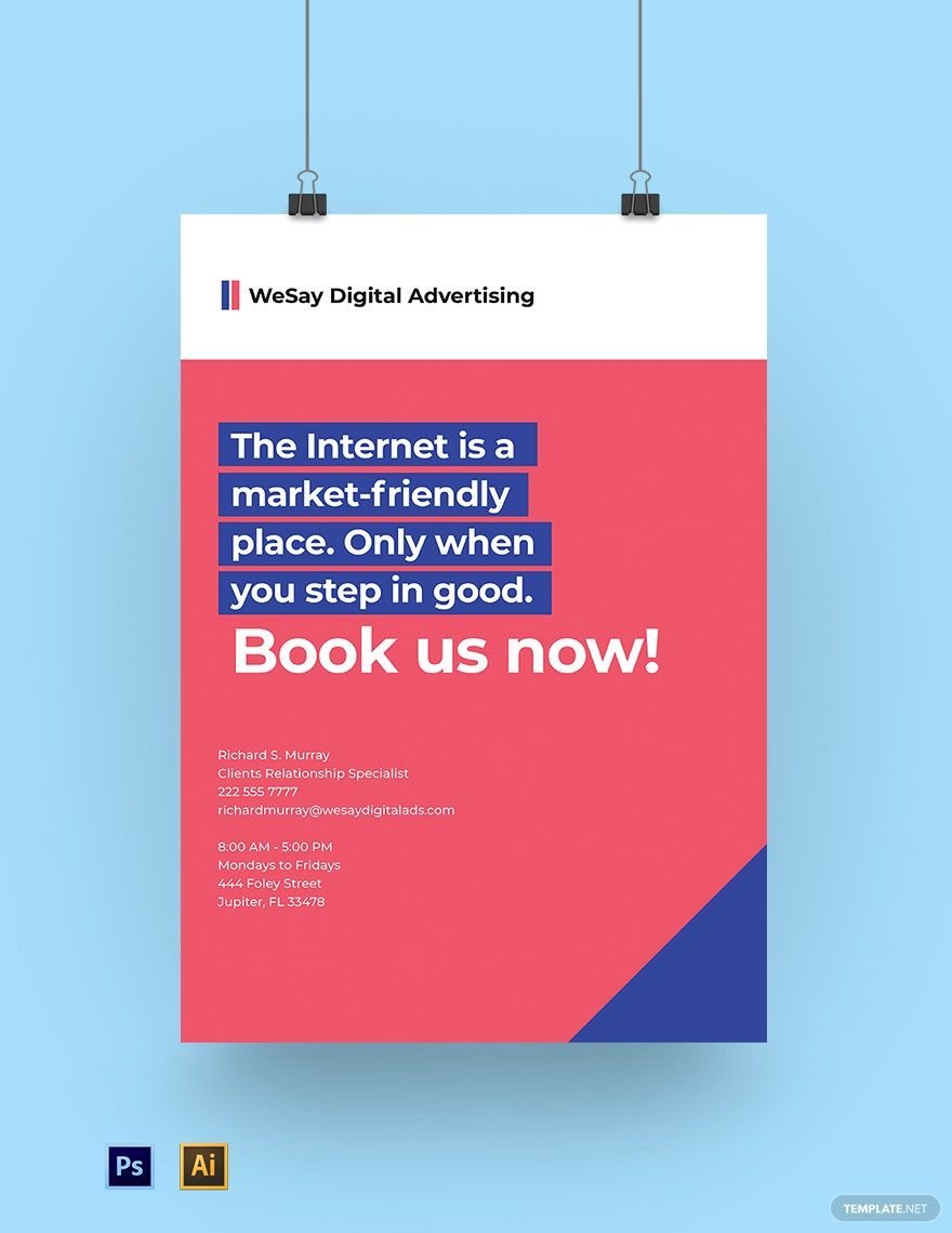FREE Advertising Agency Poster PDF Template Download Template
