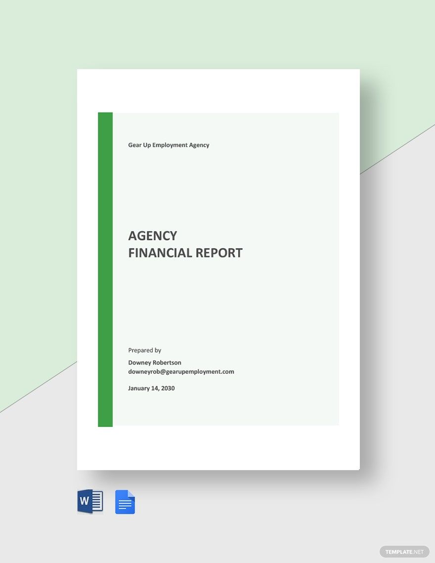 Sample Financial Report Template Google Docs Word Apple Pages 